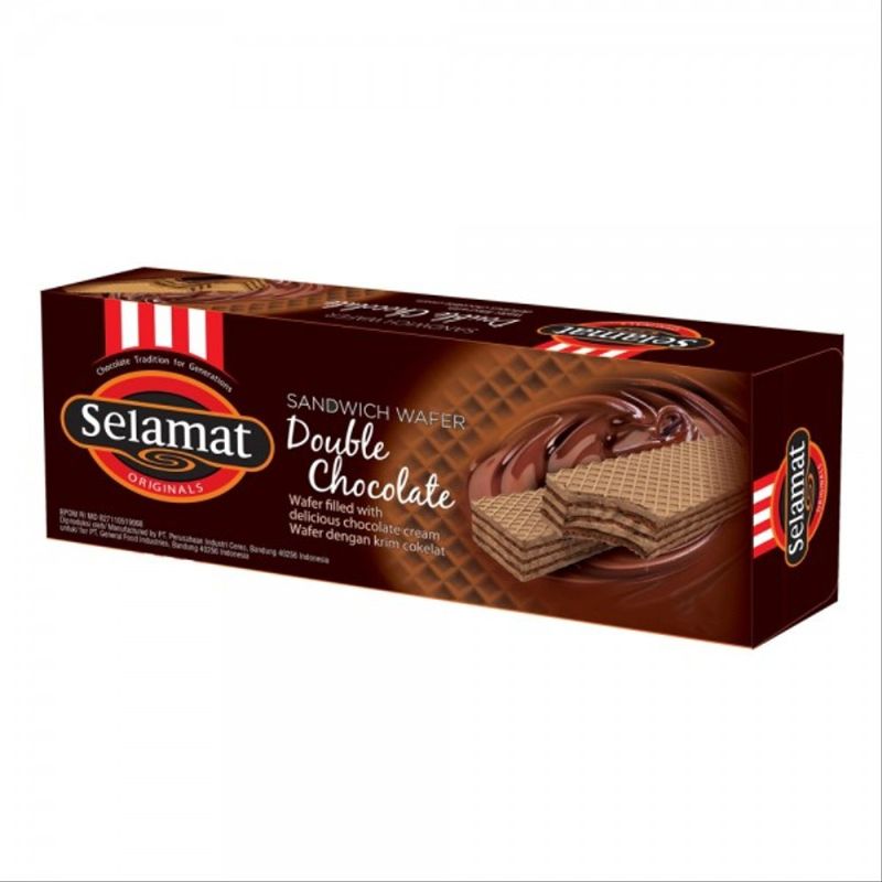 Jual Selamat Sandwich Wafer Double Chocolate 145 g di Seller Alfamart ...