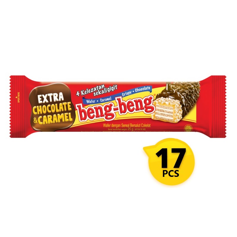 Jual Beng Beng Regular - Extra Chocolate & Caramel [25 G/ 17 Pcs/ Box ...
