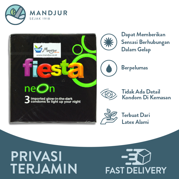 Jual Fiesta Neon Kondom [3 pcs] di Seller Mitra Maju - Mangunjaya, Kab ...