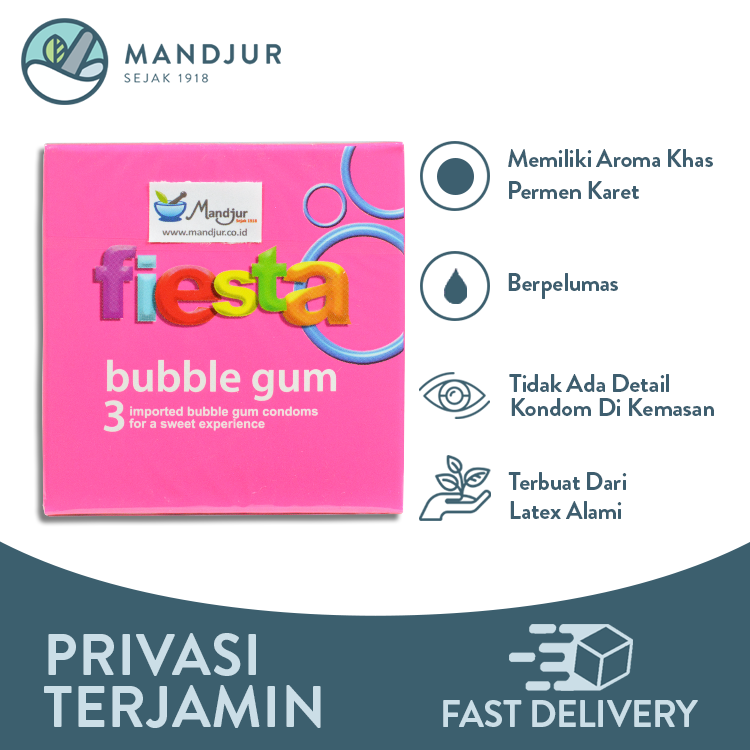 Jual Fiesta Bubble Gum Kondom [isi 3] di Seller Laugh Medicine Store ...