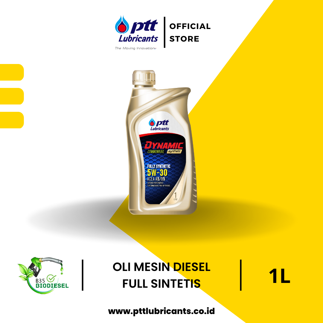 Jual PTT Lubricants Dynamic Commonrail Synthetic SAE 5W-30 ACEA A5/B5 ...