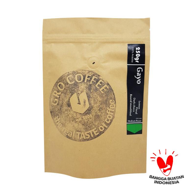 Jual Gro Coffee Arabica Gayo Semi Wash Bubuk Kopi [250 G] Di Seller ...