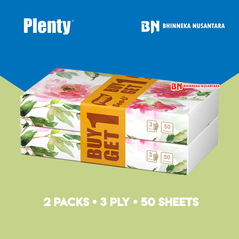 Promo Buy 1 Get 1 - PLENTY Travel Pack Premium Tissue [3 Ply/ 50 Sheet ...