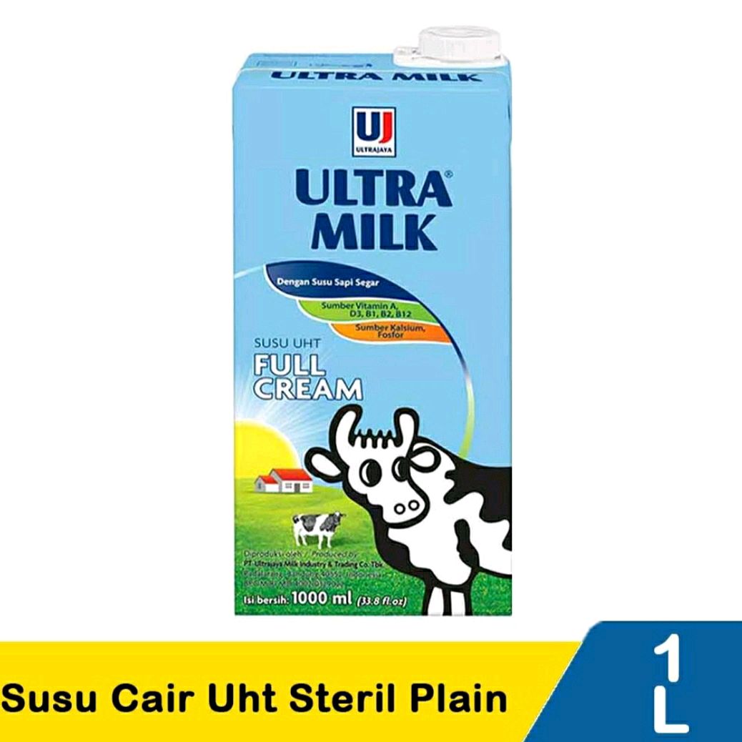 Jual ULTRA JAYA ULTRA MILK PLAIN SLIM. 1,000 ML di Seller Frozty Frozen ...