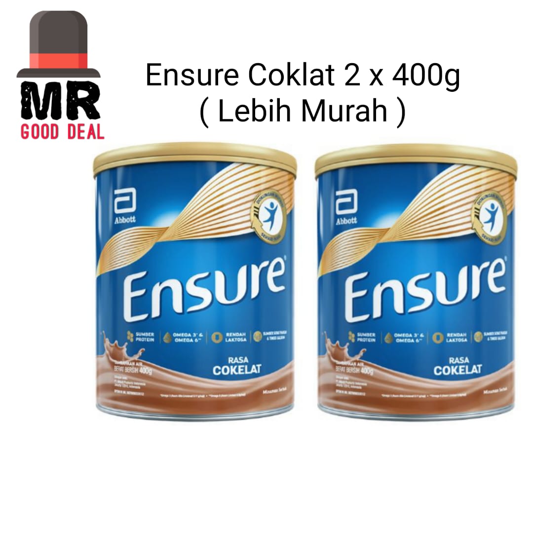Jual Ensure Coklat 2 X 400g Di Seller Mr. Good Deal - Serpong, Kota Tangerang Selatan | Blibli