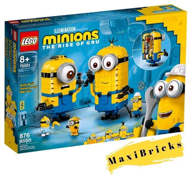 Promo Lego Minions 75551 Brick-built Minions And Their Lair Mainan ...
