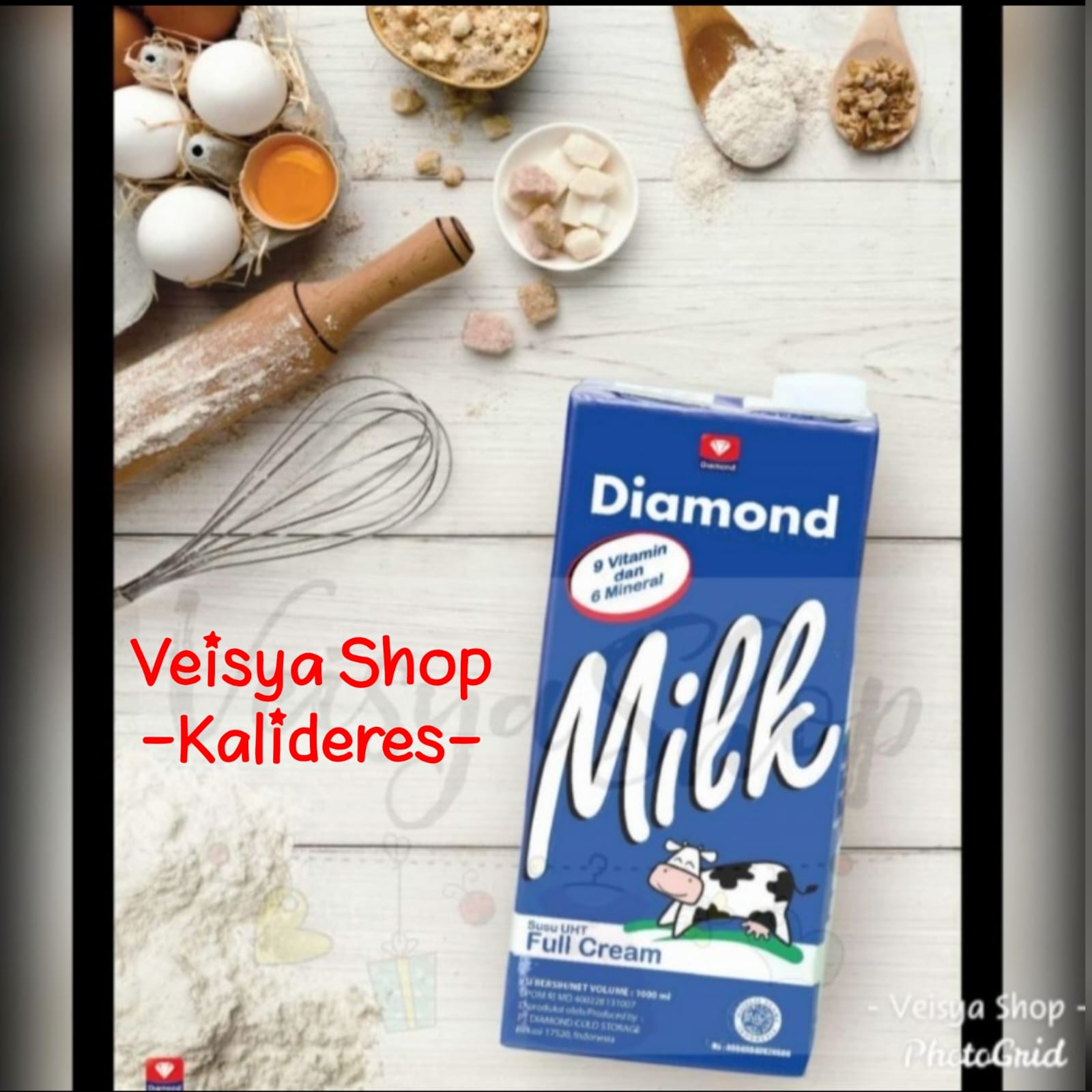 Jual Susu UHT Full Cream Diamond Milk Plain 1L 1000 ml 1 Liter 1000ml ...