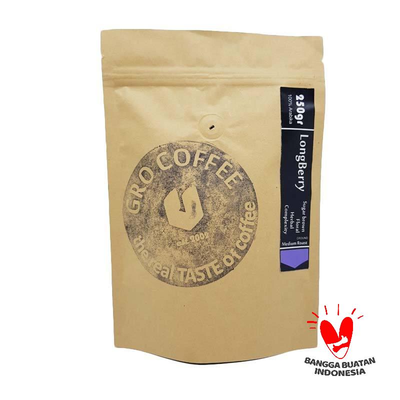 Jual Gro Coffee Arabica Gayo Longberry Ground Bubuk Kopi [250 G] Di ...