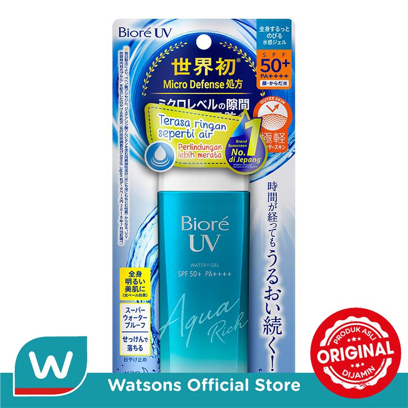 Promo Biore UV Aqua Rich Watery Gel SPF 50 90ml Diskon 30% di Seller ...
