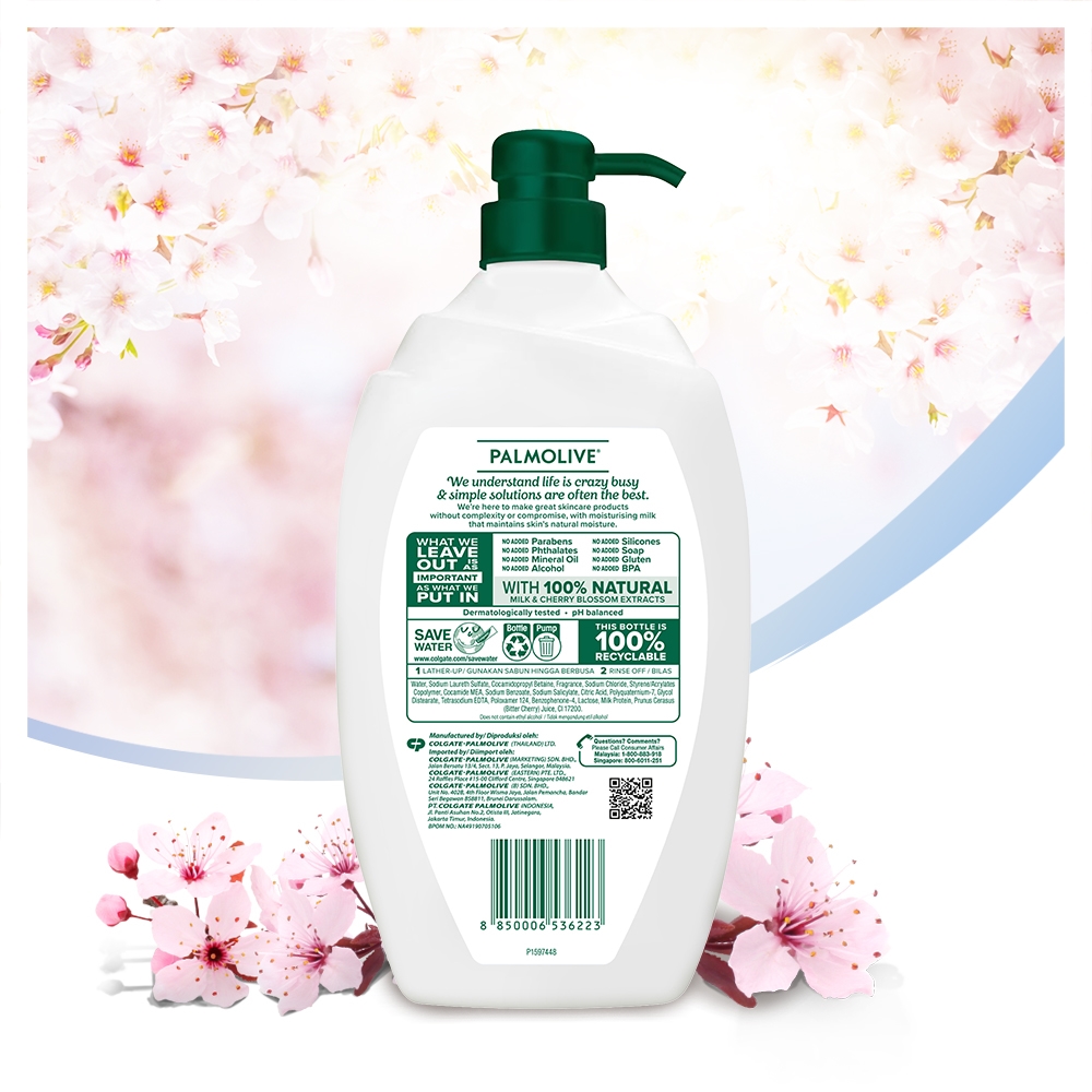 Promo Palmolive Naturals Cherry Blossom Body Wash 1 L Twinpack [2 Pcs ...