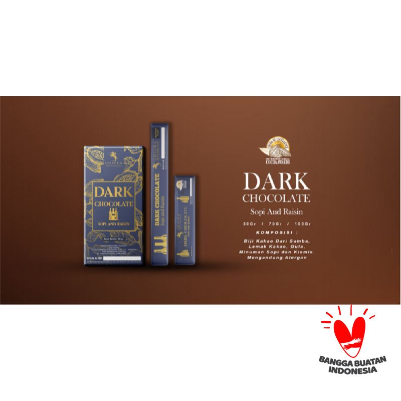 Jual Ghaura Dark Chocolate With Sopi And Raisin - 70 Gram Di Seller ...
