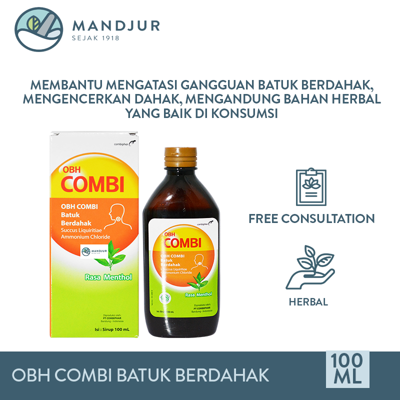 Promo Combiphar Menthol OBH Combi Batuk Berdahak Sirup [100 mL] Diskon ...