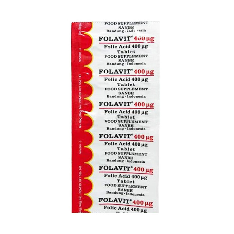 Promo Folavit Tablet Obat Kesehatan [400 Mcg/ 2 Strip/ 10 Tablet-strip ...