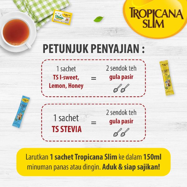 Promo Tropicana Slim Sweetener Stevia 50 Sachet - Pemanis Alami Untuk ...