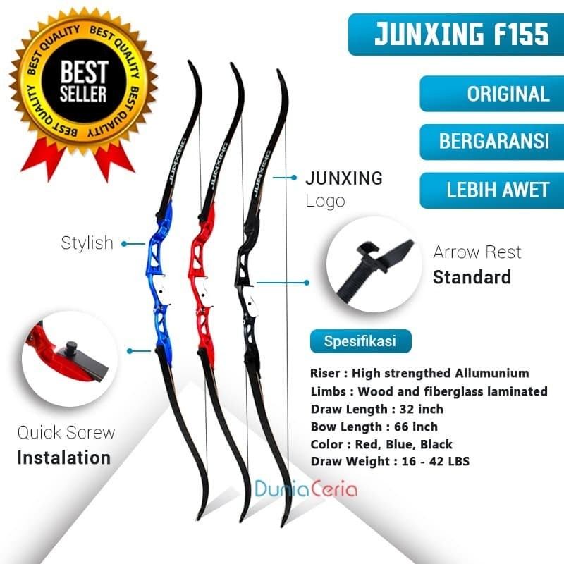 Jual Junxing F155 Recurve Bow Busur Panah - Blue Di Seller Dunia Ceria ...