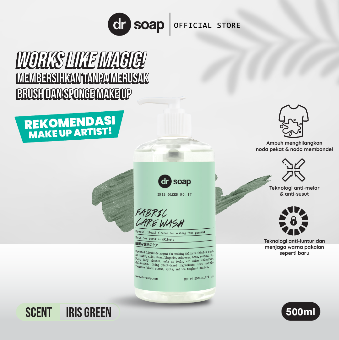 Promo dr soap Fabric Care Wash Deterjen [500 mL] Iris Green Diskon 5% ...