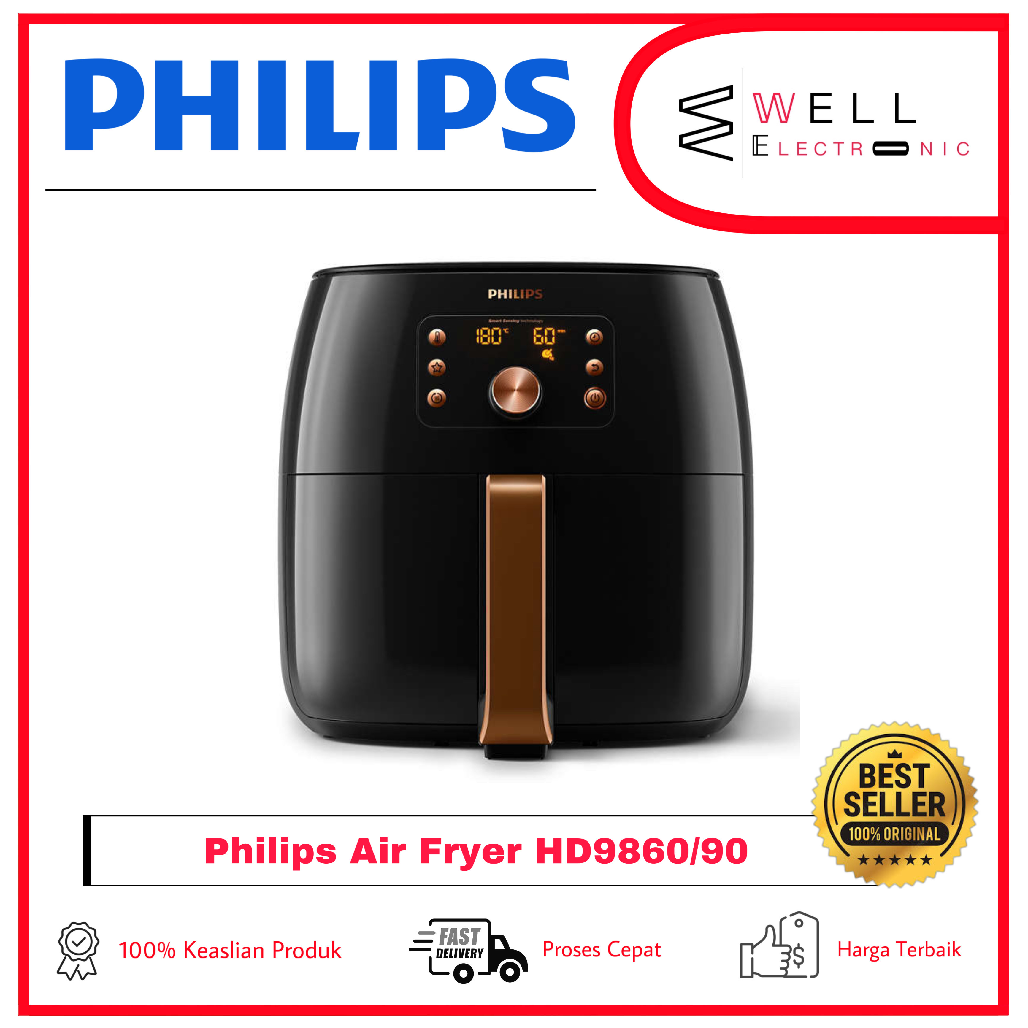 Jual HARGA PROMO ! PHILIPS AIRFRYER HD9860 HD 9860 PREMIUM XXL AIR ...