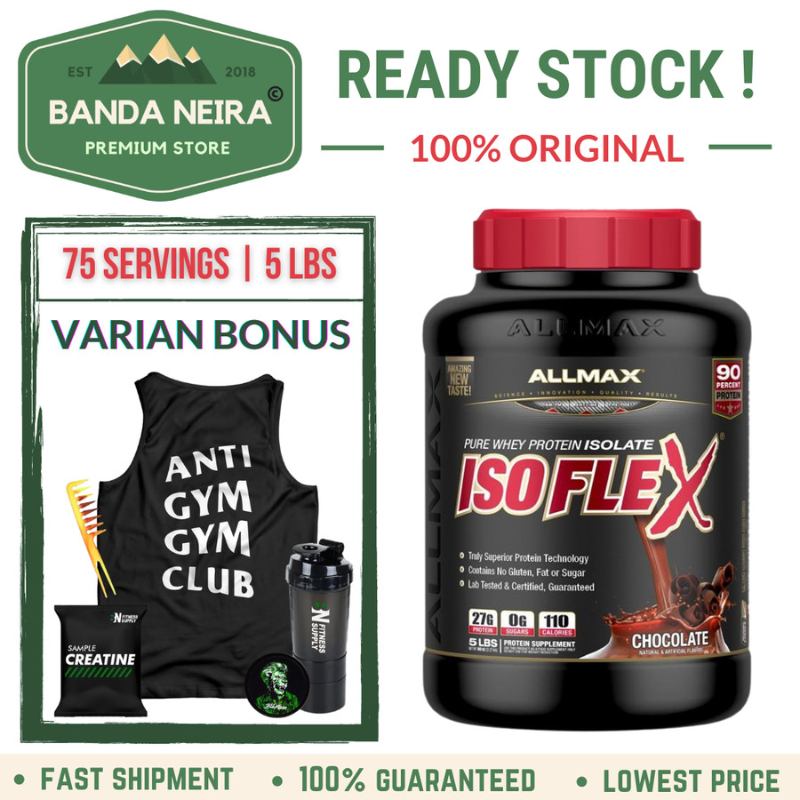 Jual ALLMAX IsoFlex Iso Flex Pure Whey Protein Isolate - VANILLA, 5 LBS ...