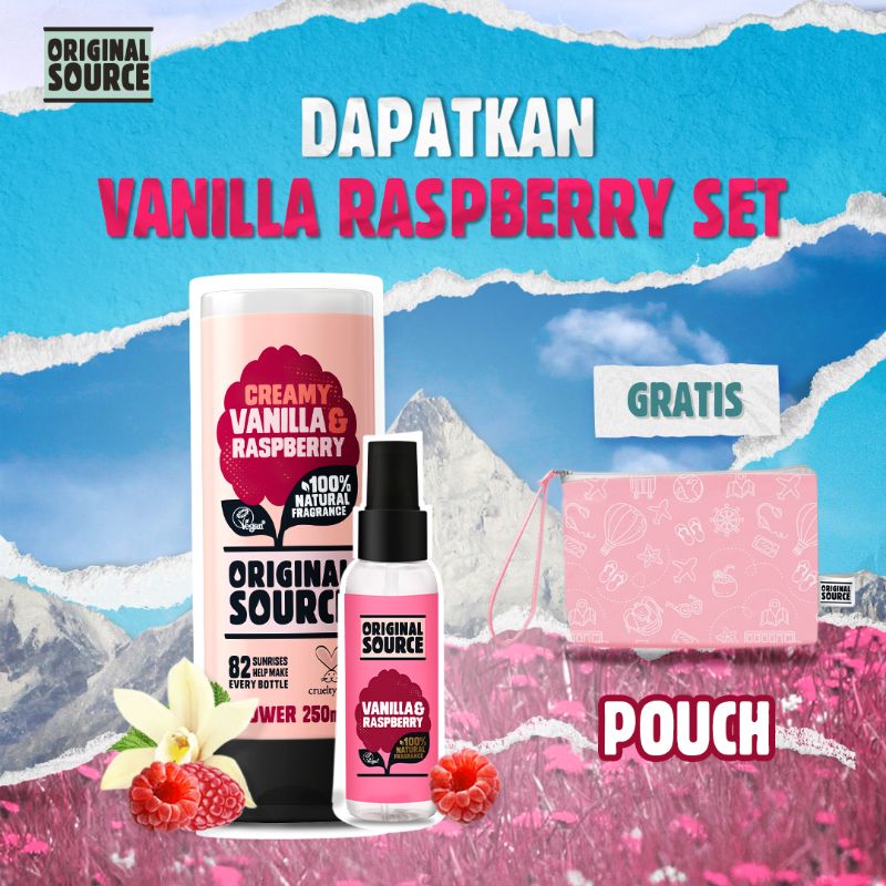 Promo Original Source Body Mist Vanilla & Raspberry 100ml Diskon 21% Di ...