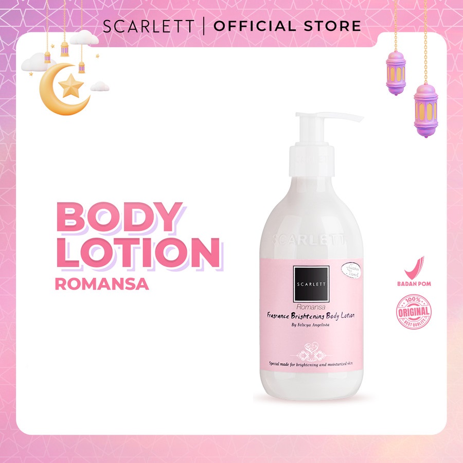 Promo Scarlett Whitening Fragrance Brightening Body Lotion Romansa ...