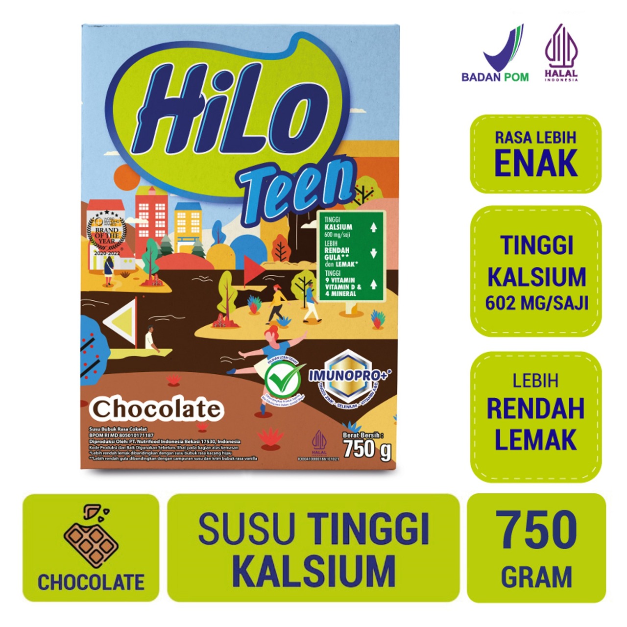 Promo Hilo Teen Chocolate 750g - Susu Tinggi Kalsium Rendah Lemak ...
