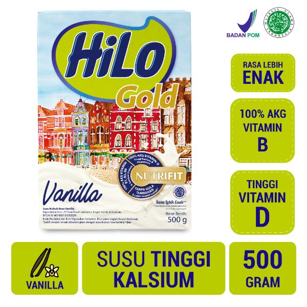 Jual Hilo Gold Vanilla 500g - Susu Tinggi Kalsium Rendah Lemak Di ...