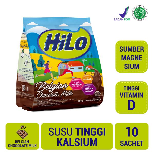 Promo Hilo Belgian Chocolate Minuman Kesehatan [10 Sachet] Diskon 14% ...