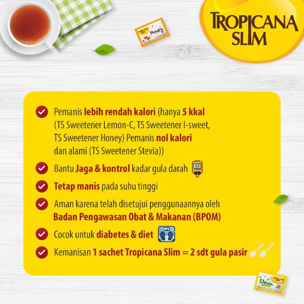 Promo Tropicana Slim Sweetener Classic 100 Sachet - Pemanis Untuk Bantu ...