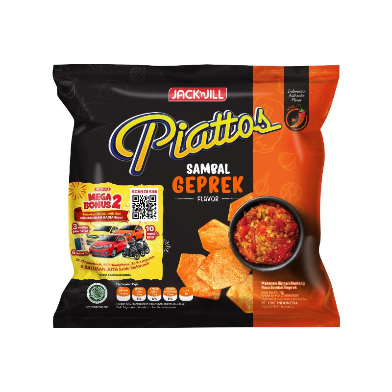 Jual Piattos Sambal Geprek Snack [18 g] di Seller URC Store - Kota ...