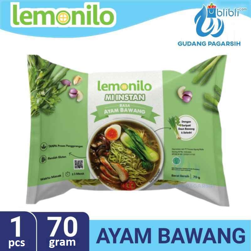 Promo Lemonilo Ayam Bawang Mie Instan Kuah [70 gr] Diskon 23% di Seller ...