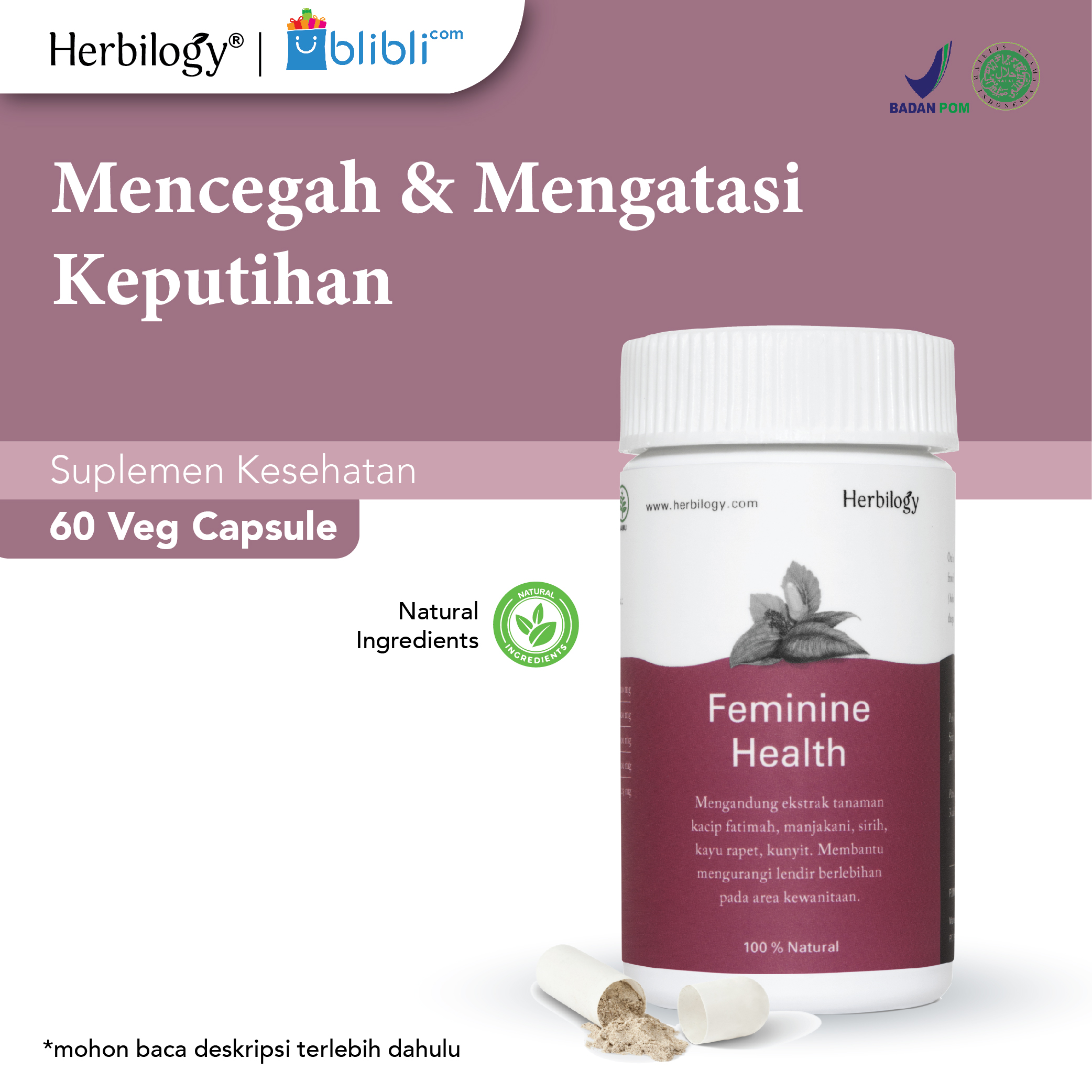 Promo FS - Herbilogy Feminine Health Obat Kesehatan [60 Capsules ...