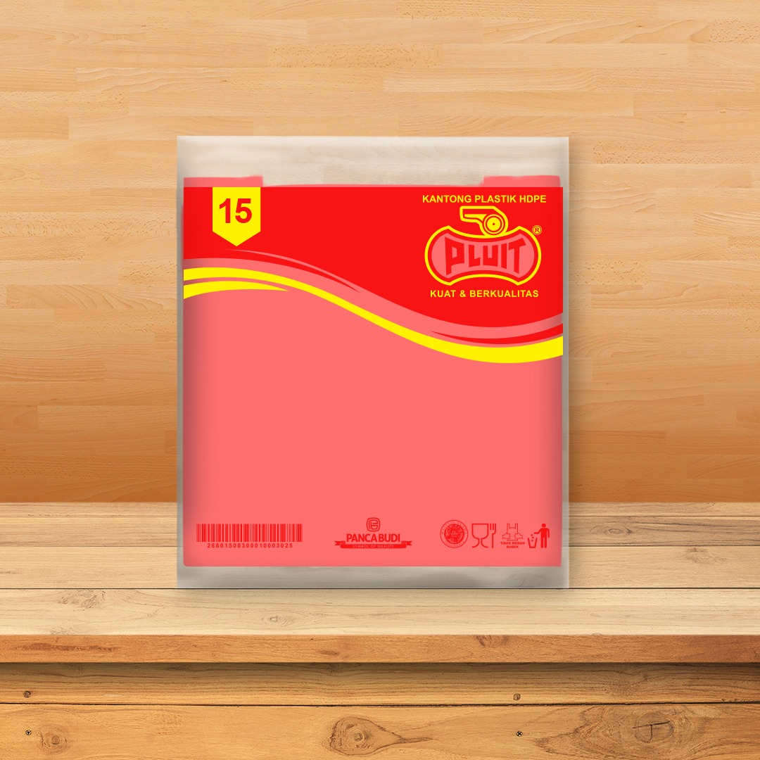 Promo Pluit HD Merah 15 / Kantong Plastik HDPE Assoy / Plastik Warna ...