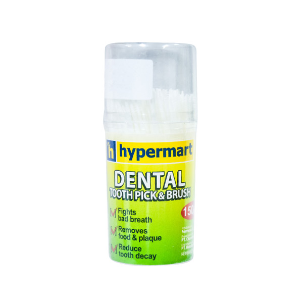 Jual HYPERMART VALUE PLUS DENTAL TOOTH PICK & BRUSH 150 PCS di Seller ...