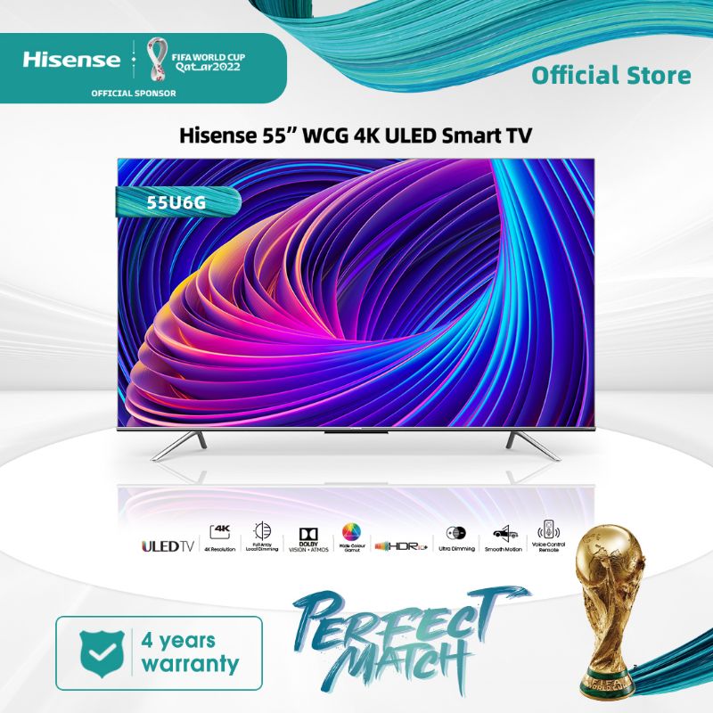 Promo Hisense 55 Inch 4k/uhd Smart Led Tv - Vidaa Os (model: 55u6g) Diskon 8% Di Seller Hisense ...