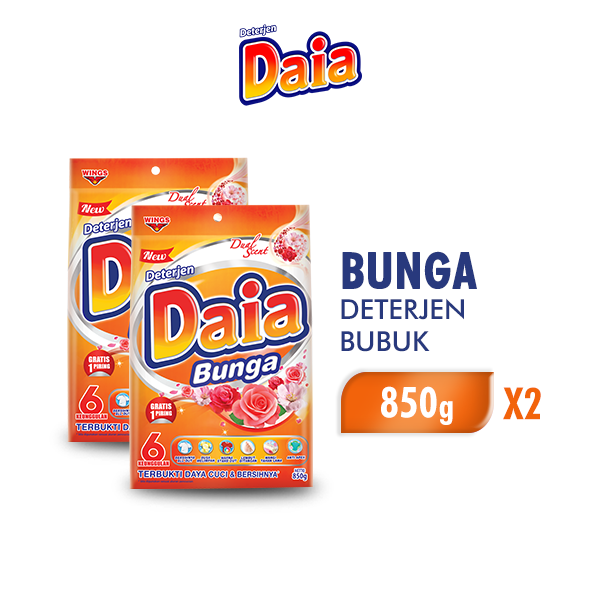 Jual Daia Bunga Deterjen [800 G / 2 Pcs] Di Seller Wings Official Store ...