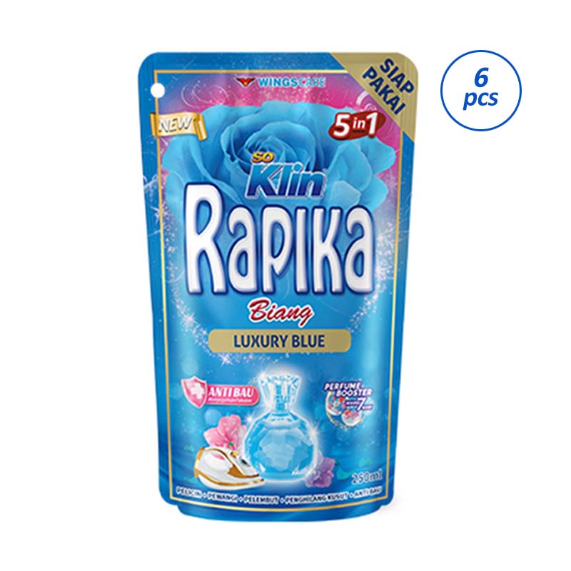 Promo Rapika Biang Blue Pelicin Dan Pewangi Pakaian [250 Ml/ Pouch ...