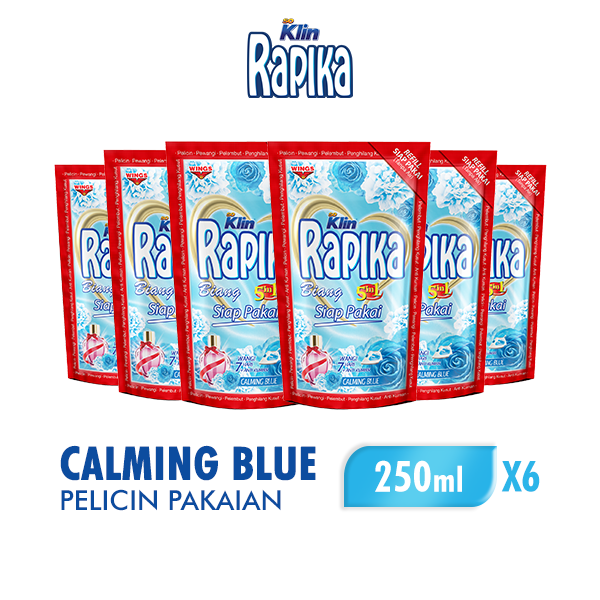 Promo Rapika Biang Cool Blue Pelicin dan Pewangi Pakaian [250 mL/ Pouch ...