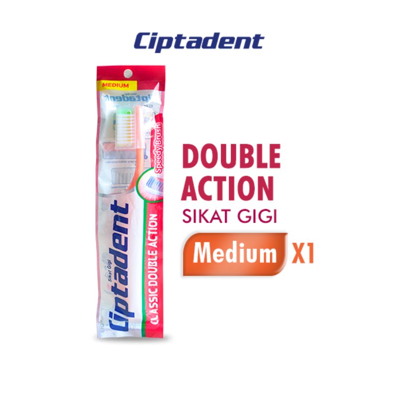 Promo Ciptadent Classic Double Action Sikat Gigi [Medium] Diskon 19% di ...