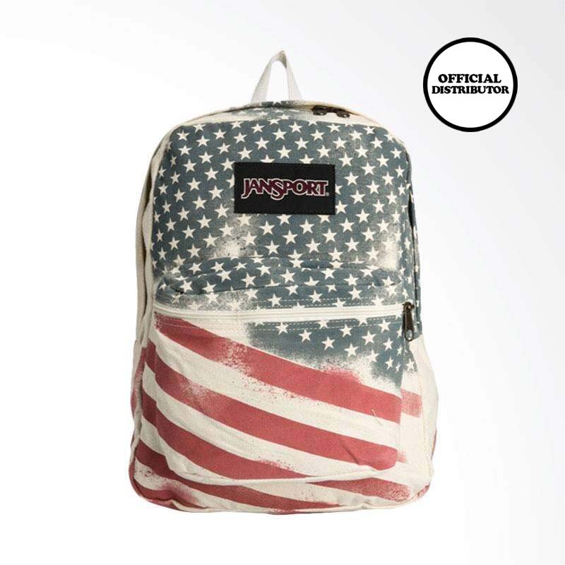 Jual Jansport LBJSFTVP89UF Super Fx White Faded Stars Backpack di ...