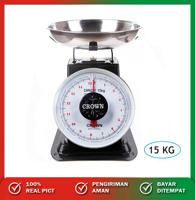 Jual Timbangan Duduk/timbangan Manual/timbangan Buah Crown 15 Kg Di Seller Sinar Blora Elektric ...