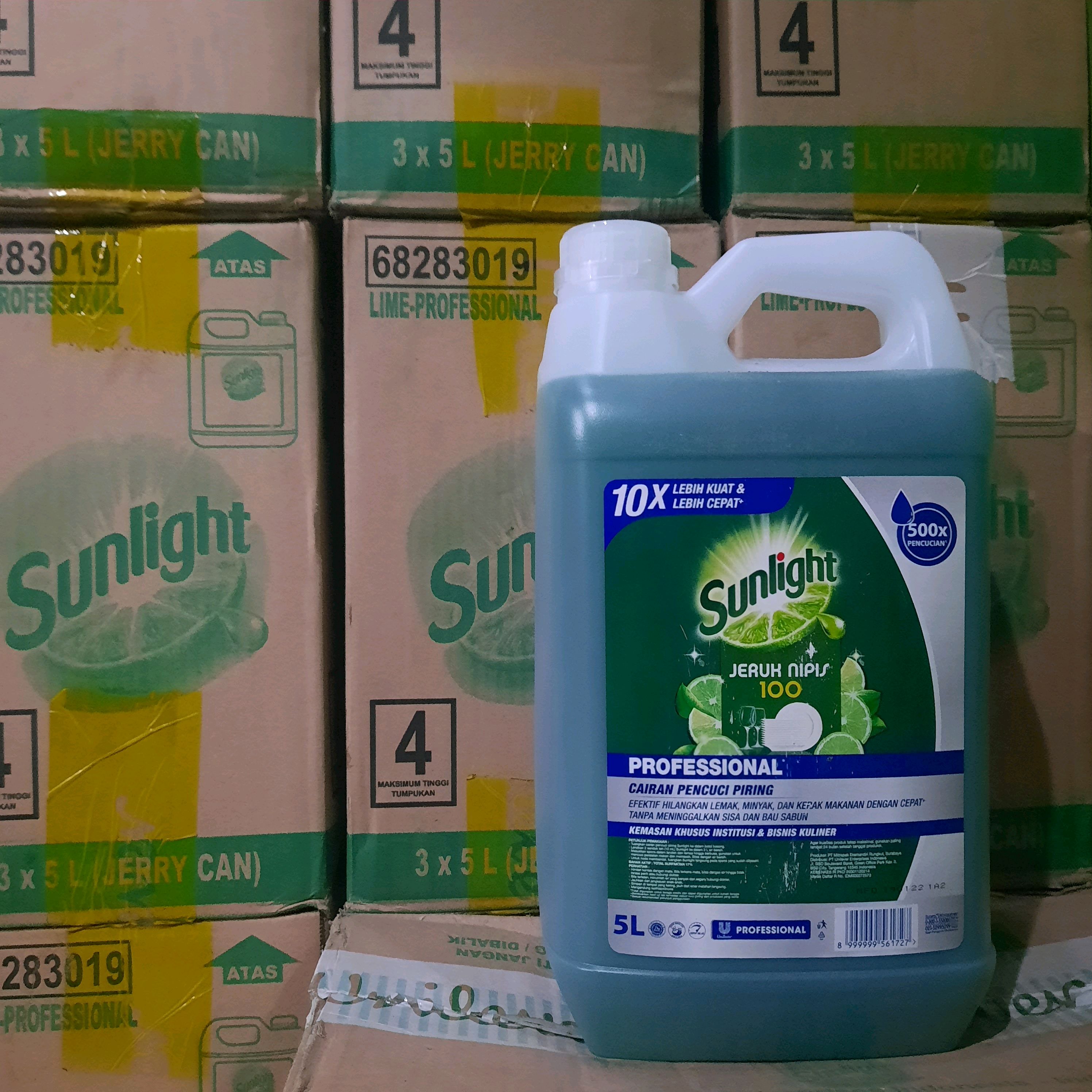 Promo Sunlight Professional Jeruk Nipis 5 Liter - Hijau Diskon 39% di ...