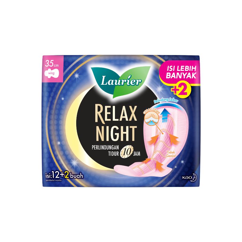Promo Medan - Laurier Relax Night Wing [35 Cm/ 12pcs) Diskon 31% Di ...
