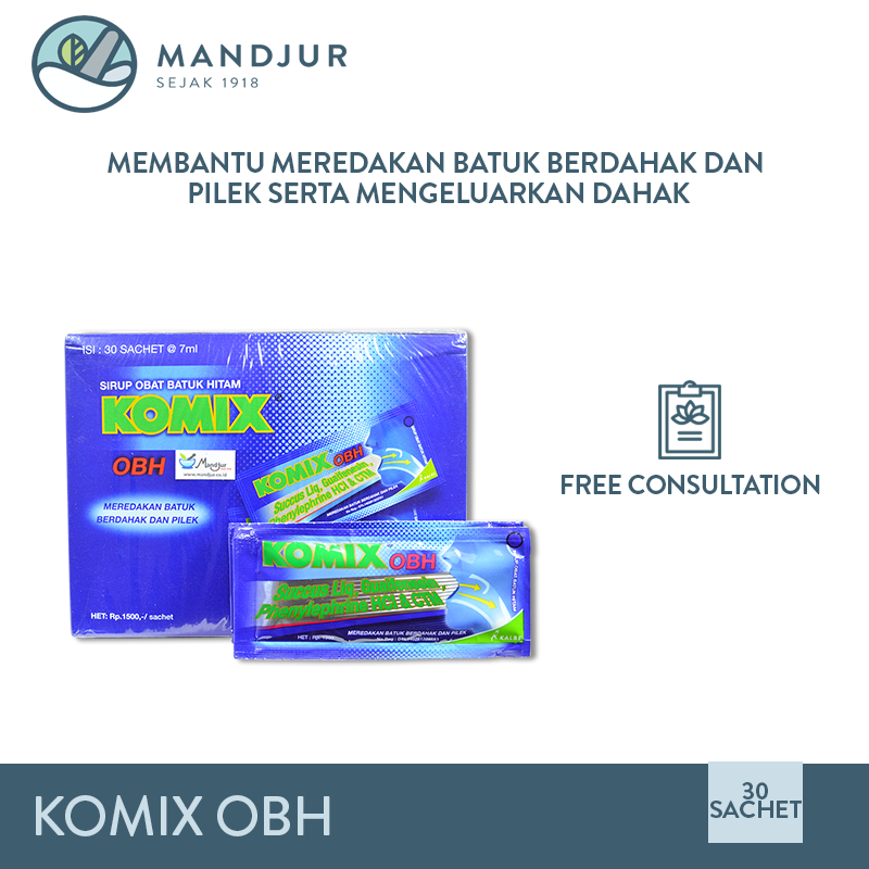 Promo Komix OBH Obat Kesehatan [Dus/ isi 30 Sachet] Diskon 25% di ...