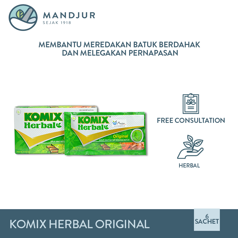 Jual KOMIX Herbal Obat Batuk [6 Sachet/ Original] di Seller SeiHara ...