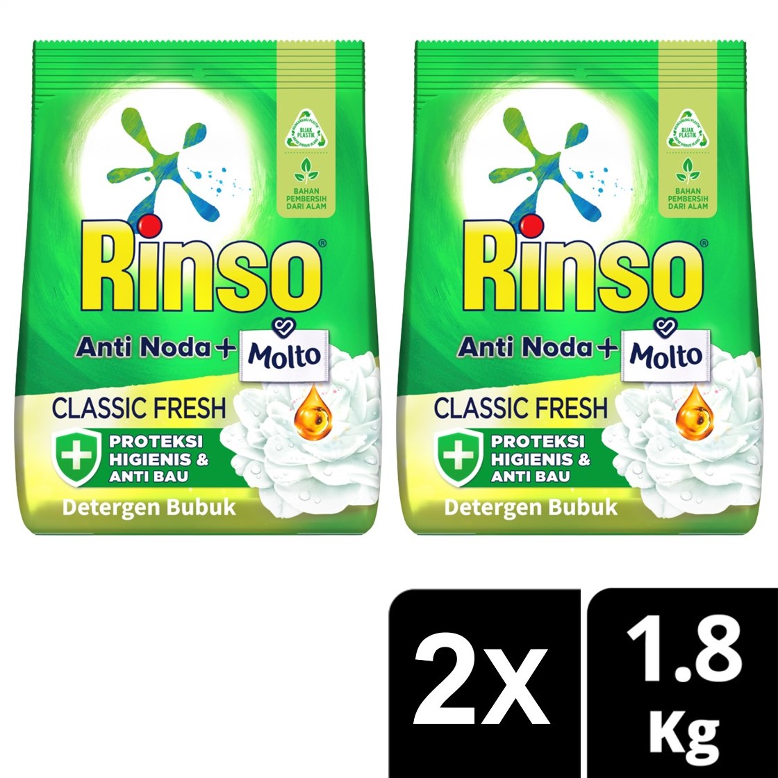 Promo Rinso Molto Deterjen Bubuk Detergen Anti Noda Classic Fresh ...