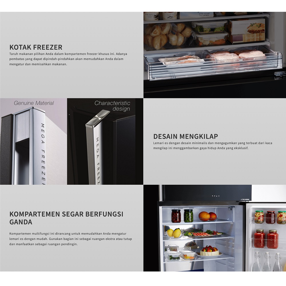 Jual Sharp Sj-ig570m-sl Kulkas Lemari Es 2 Pintu Grand Vetro Series J ...