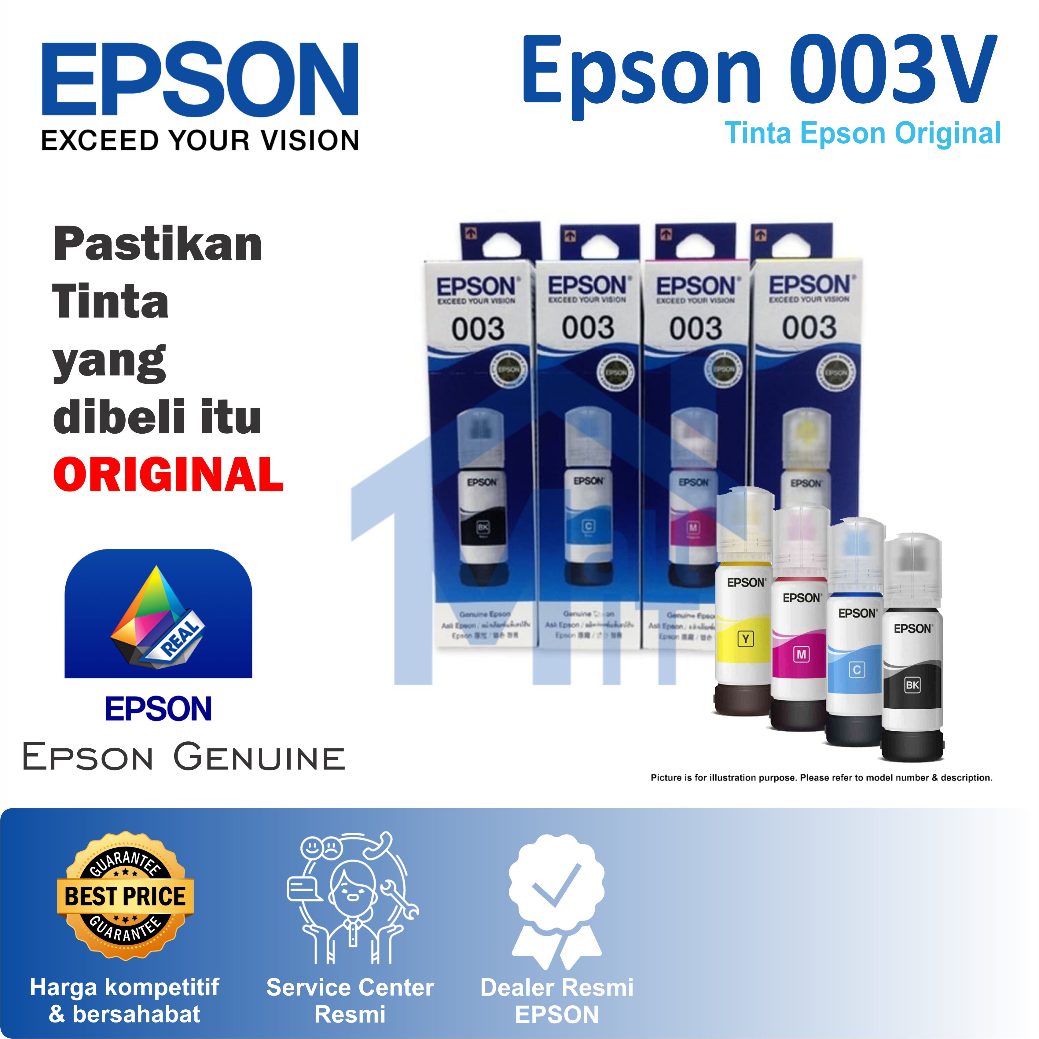 Promo Jkt (bisa Cod) - Tinta Printer Epson 003 T003 T-003 Original ...