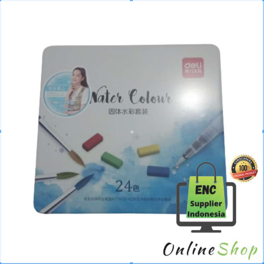 Jual Deli 24w Watercolor Set Isi 24 Warna Astm D-4236 Deli Per Set ...