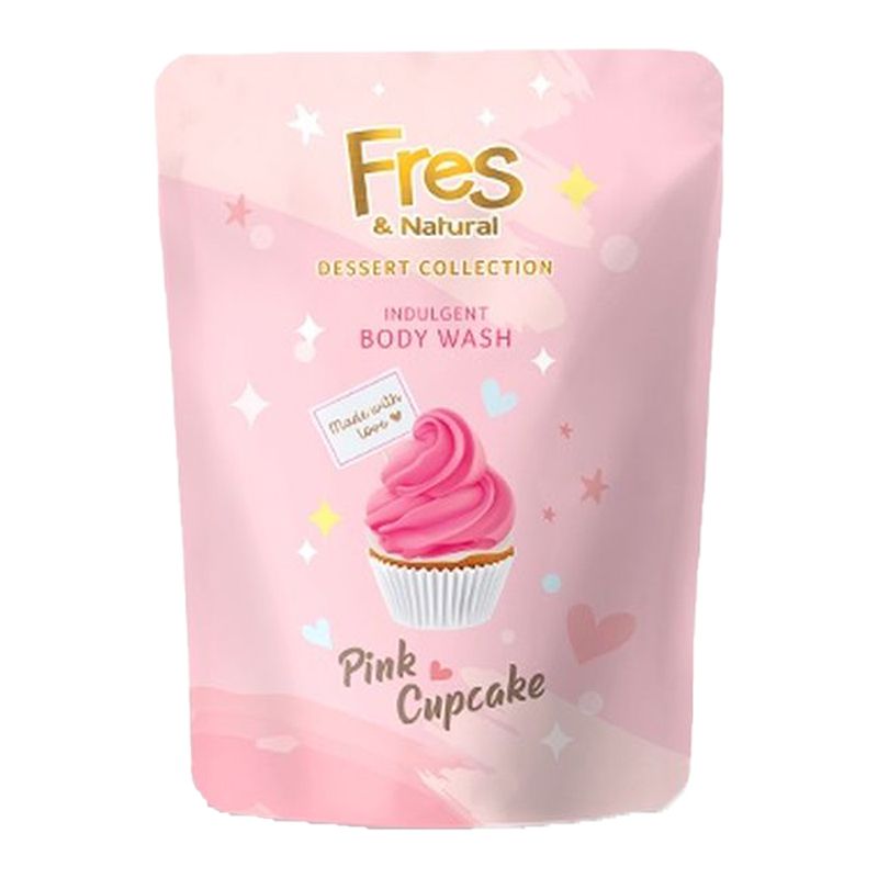Jual Fres & Natural Dessert Collection Body Wash Pink Cupcake 400 ml di ...
