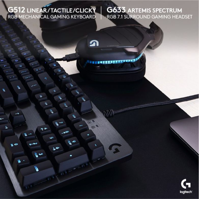 Jual Logitech G512 Rgb Clickly Swith Mechanical Gaming Keyboard Di ...